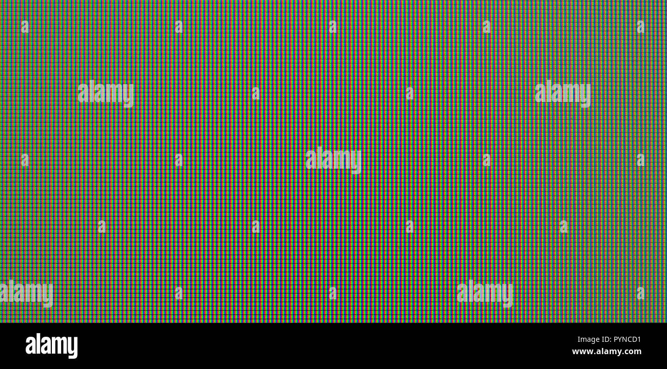 Macro view of LCD computer screen with RGB colors visible Stock Photo ...