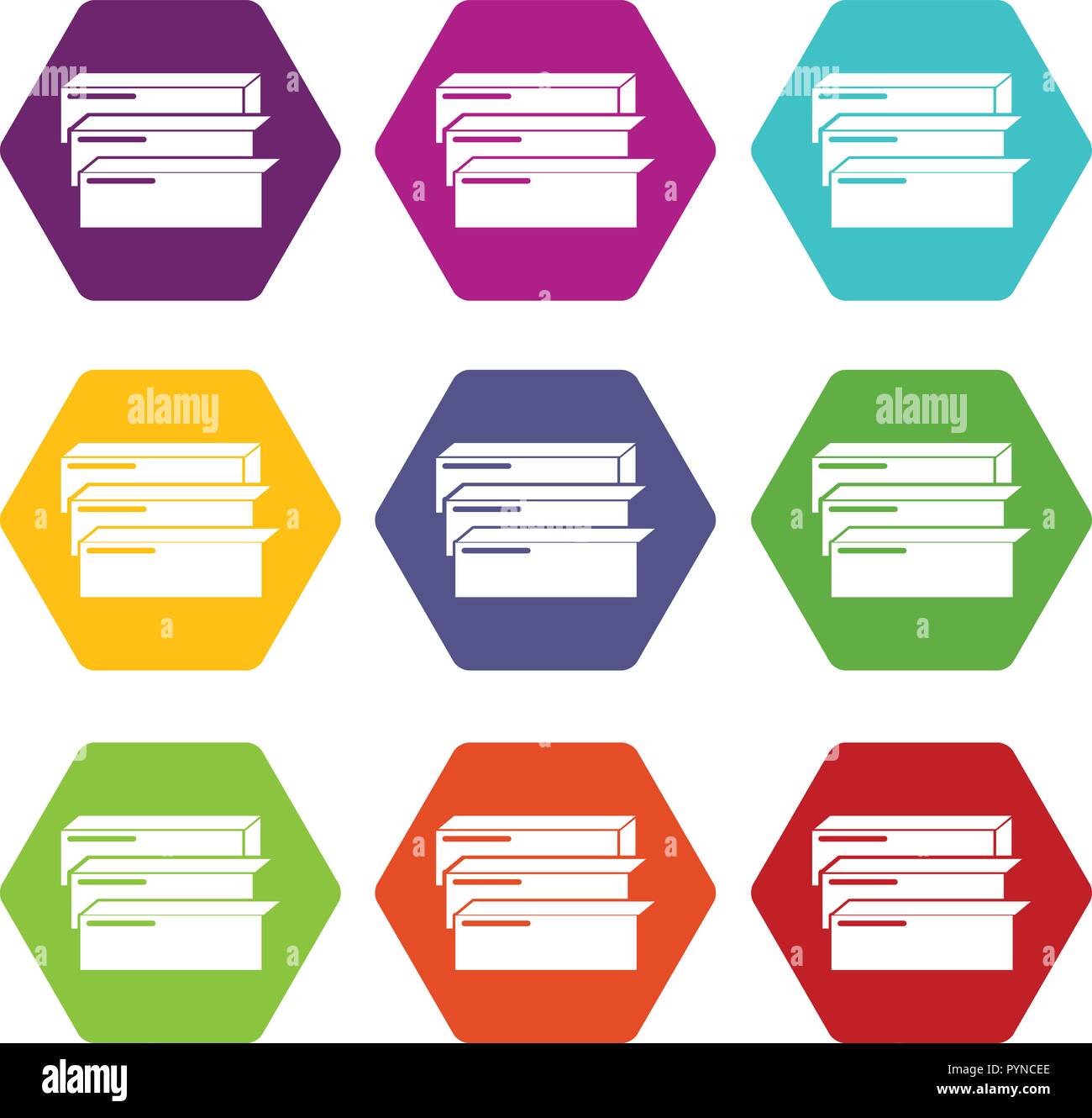 Board icons set 9 vector Stock Vector Image & Art - Alamy