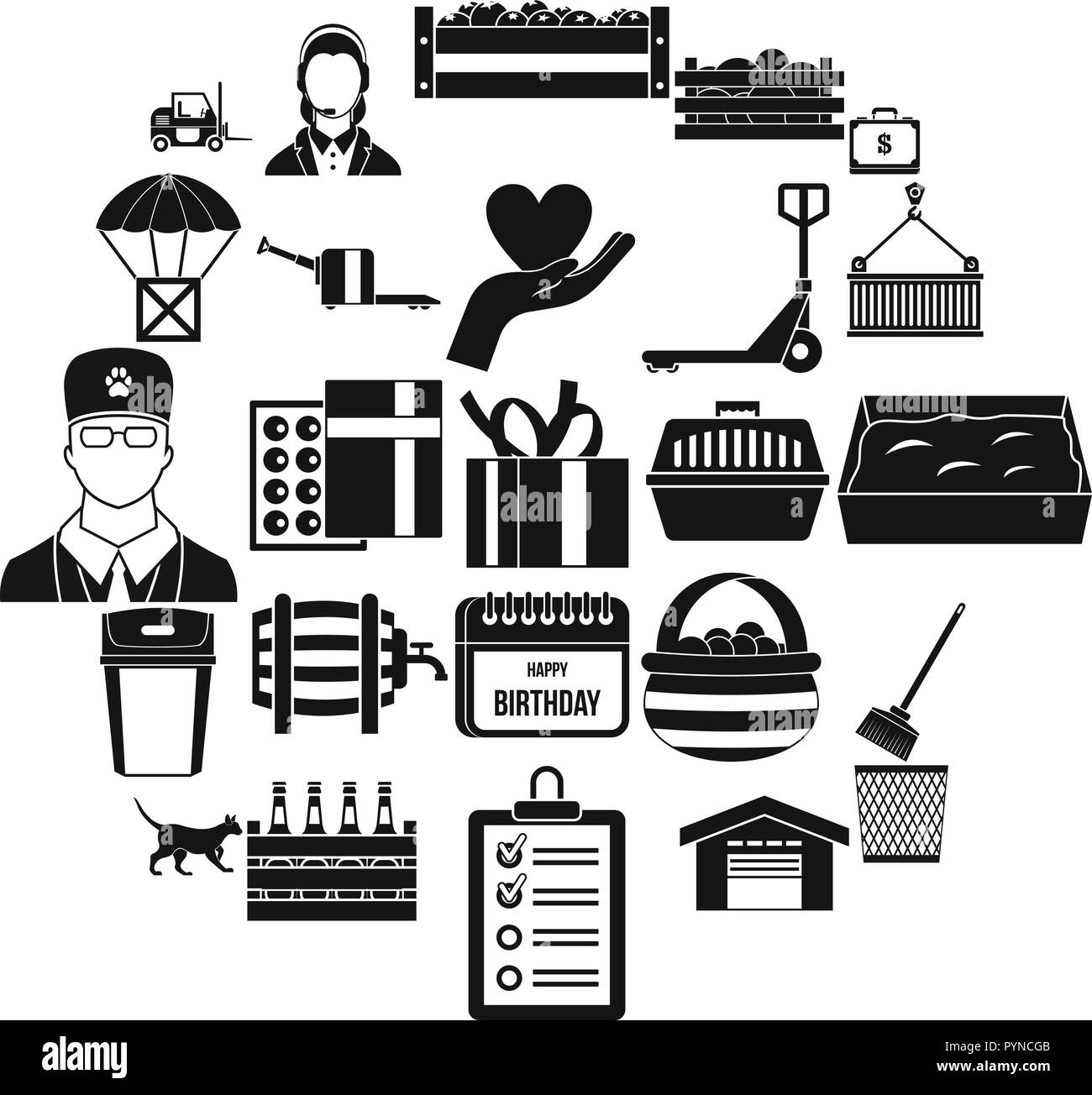 Chest icons set, simple style Stock Vector Image & Art - Alamy