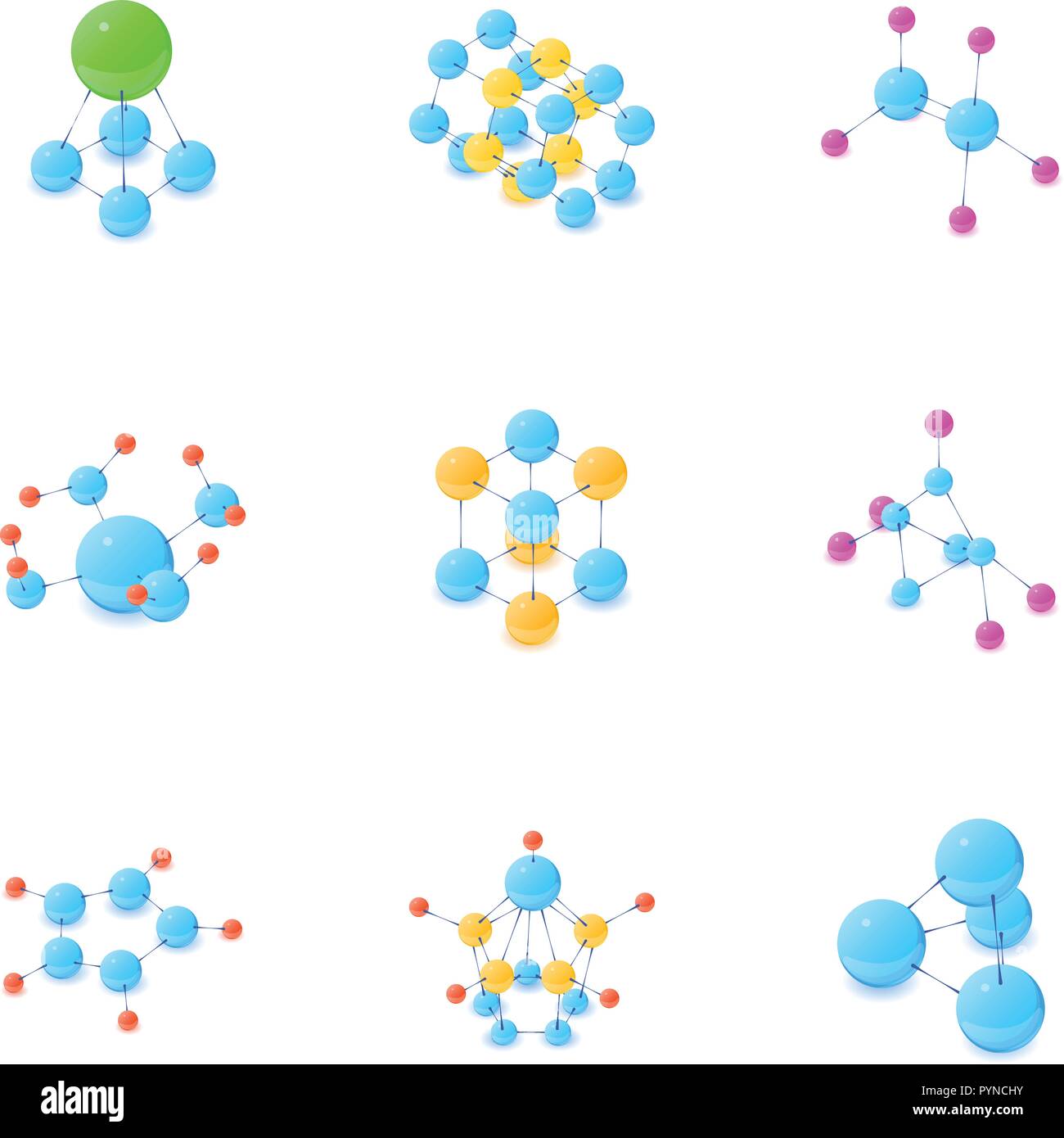 Atomic structure chemistry microscope Stock Vector Images - Alamy