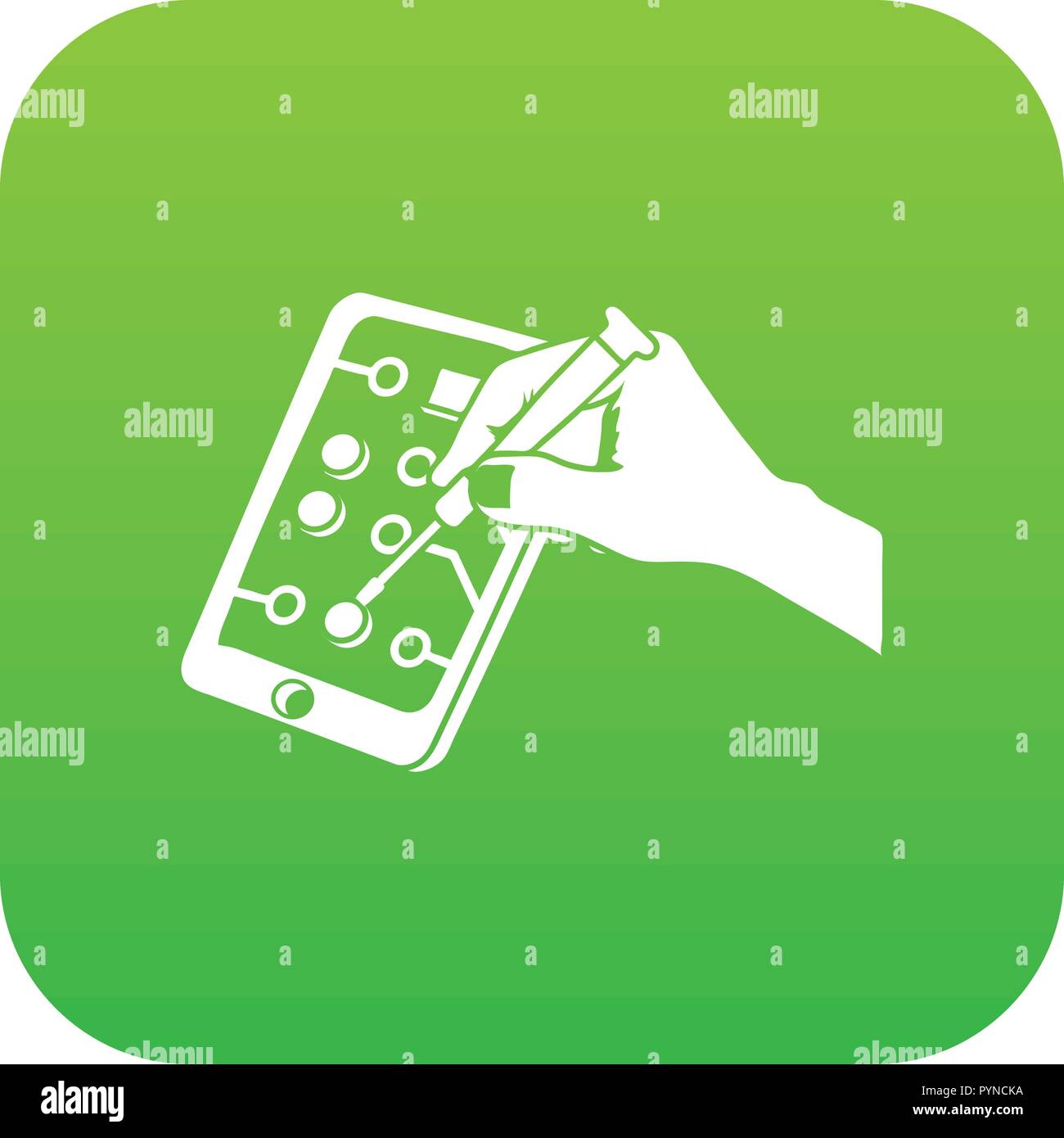 Repair screen smartphone icon green vector Stock Vector Image & Art - Alamy