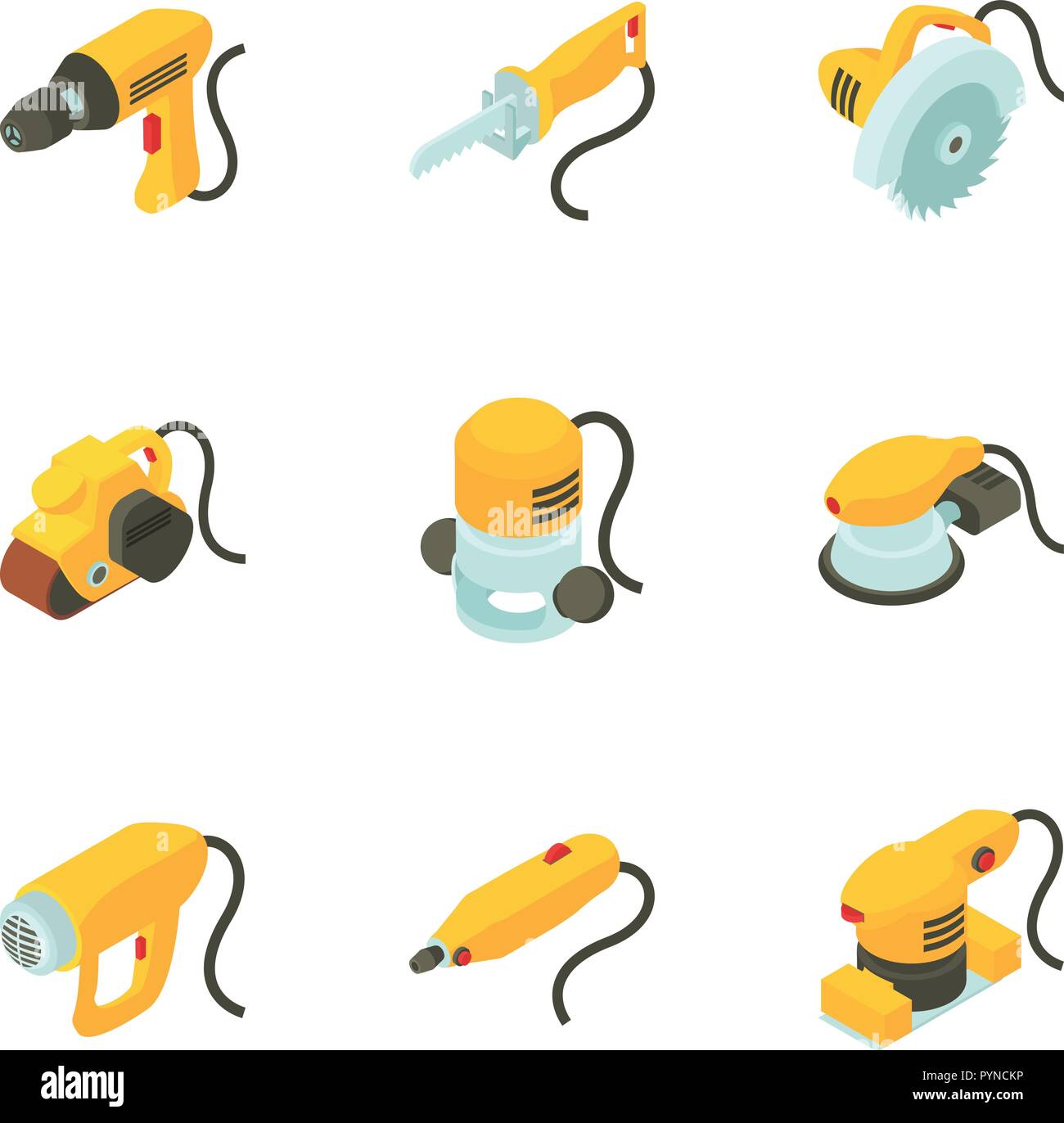 Lathe icons set, isometric style Stock Vector Image & Art - Alamy