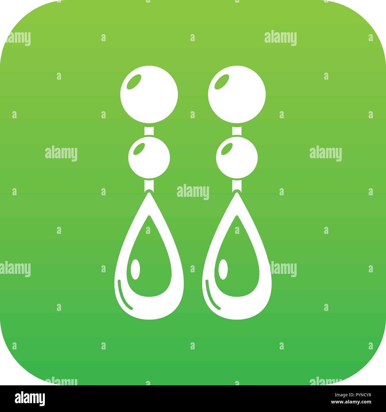 Pearl earrings icon green vector Stock Vector Image & Art - Alamy