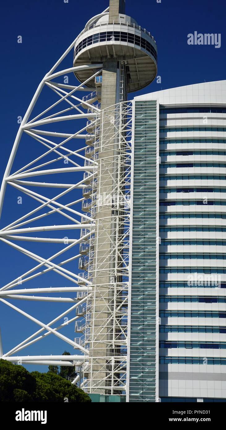 portuguese town lisbon with a modern skyscraper Stock Photo - Alamy