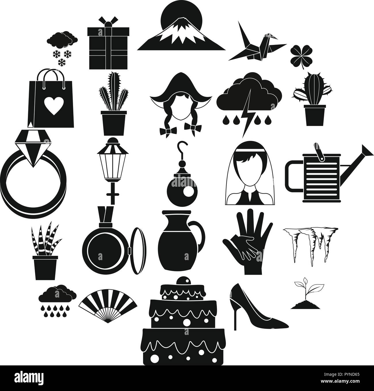 Flower scent icons set, simple style Stock Vector Image & Art - Alamy