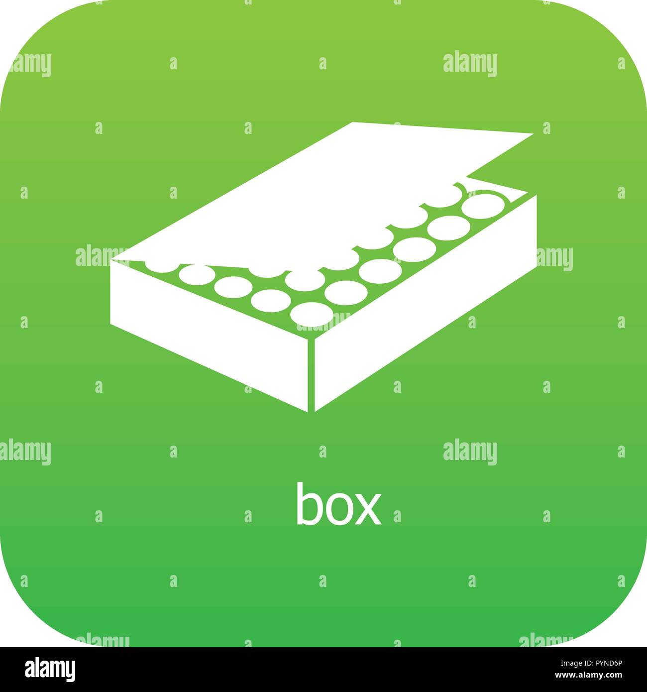 Box icon green vector Stock Vector Image & Art - Alamy