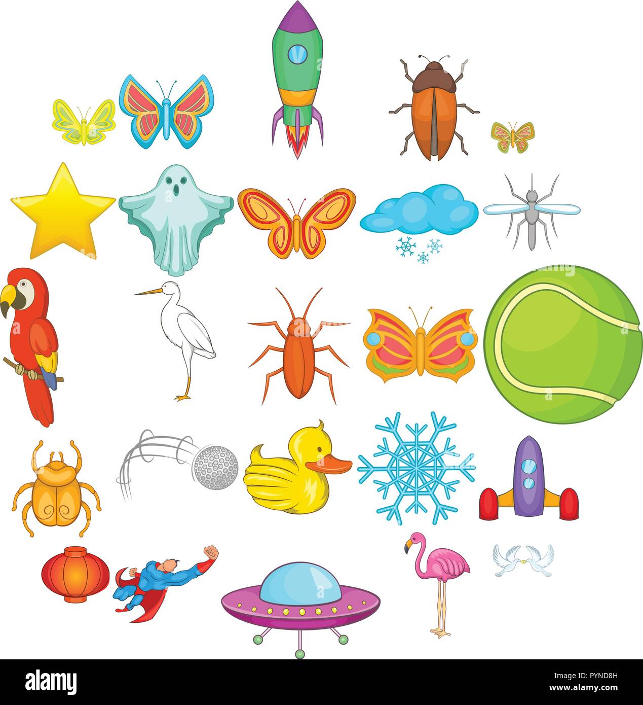 Flank icons set, cartoon style Stock Vector Image & Art - Alamy