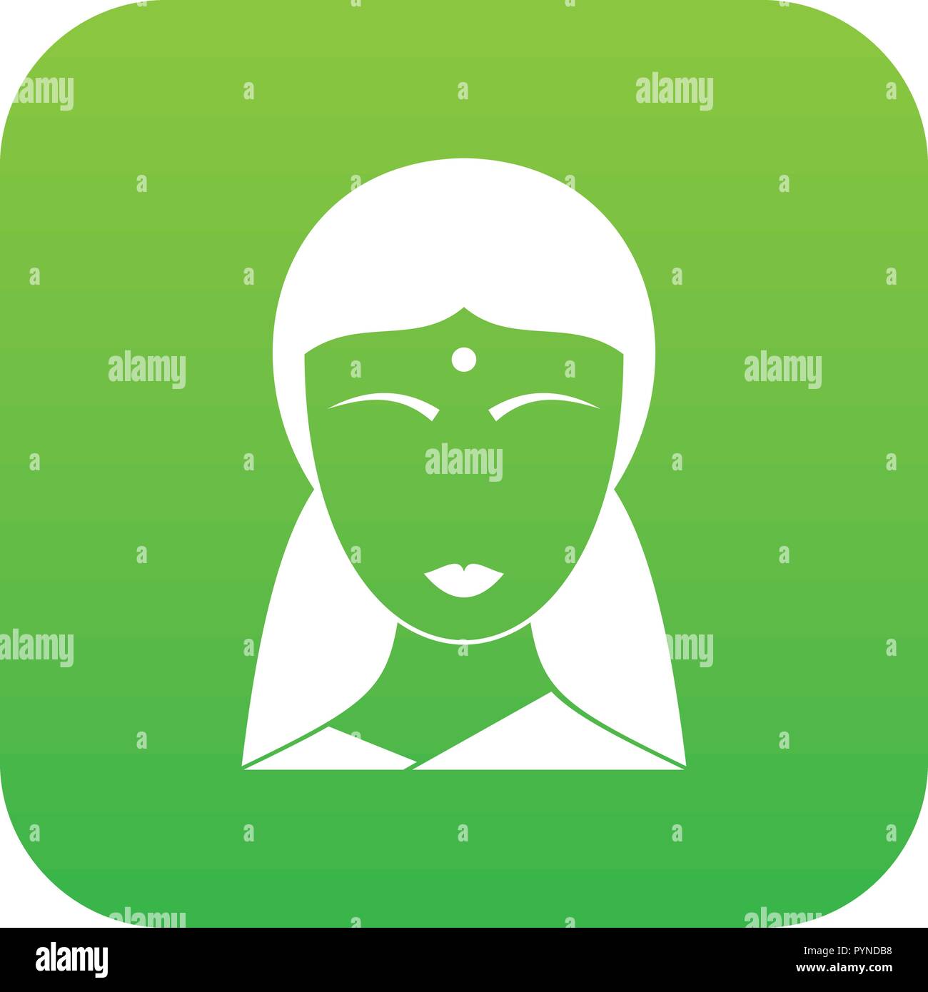 Indian woman icon digital green Stock Vector Image & Art - Alamy