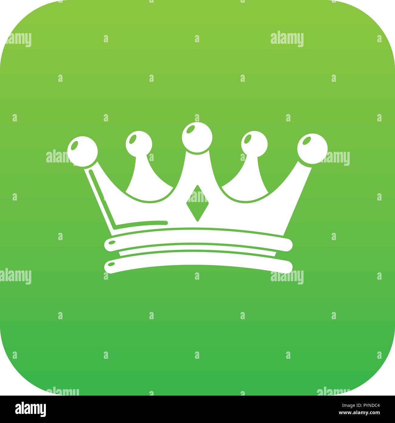 Regal crown icon green vector Stock Vector Image & Art - Alamy