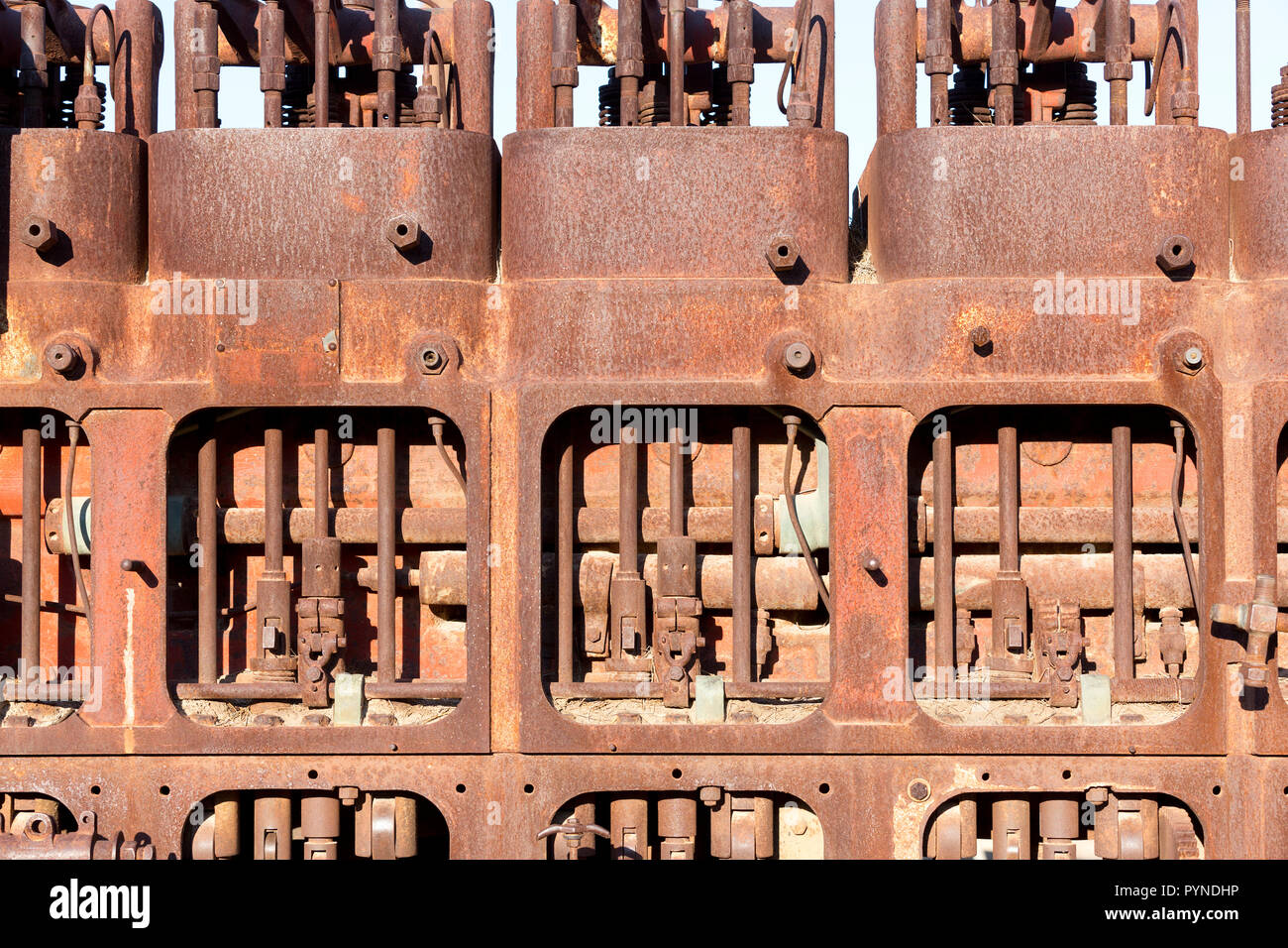 Old, abandoned, rusty metal machinery Stock Photo - Alamy