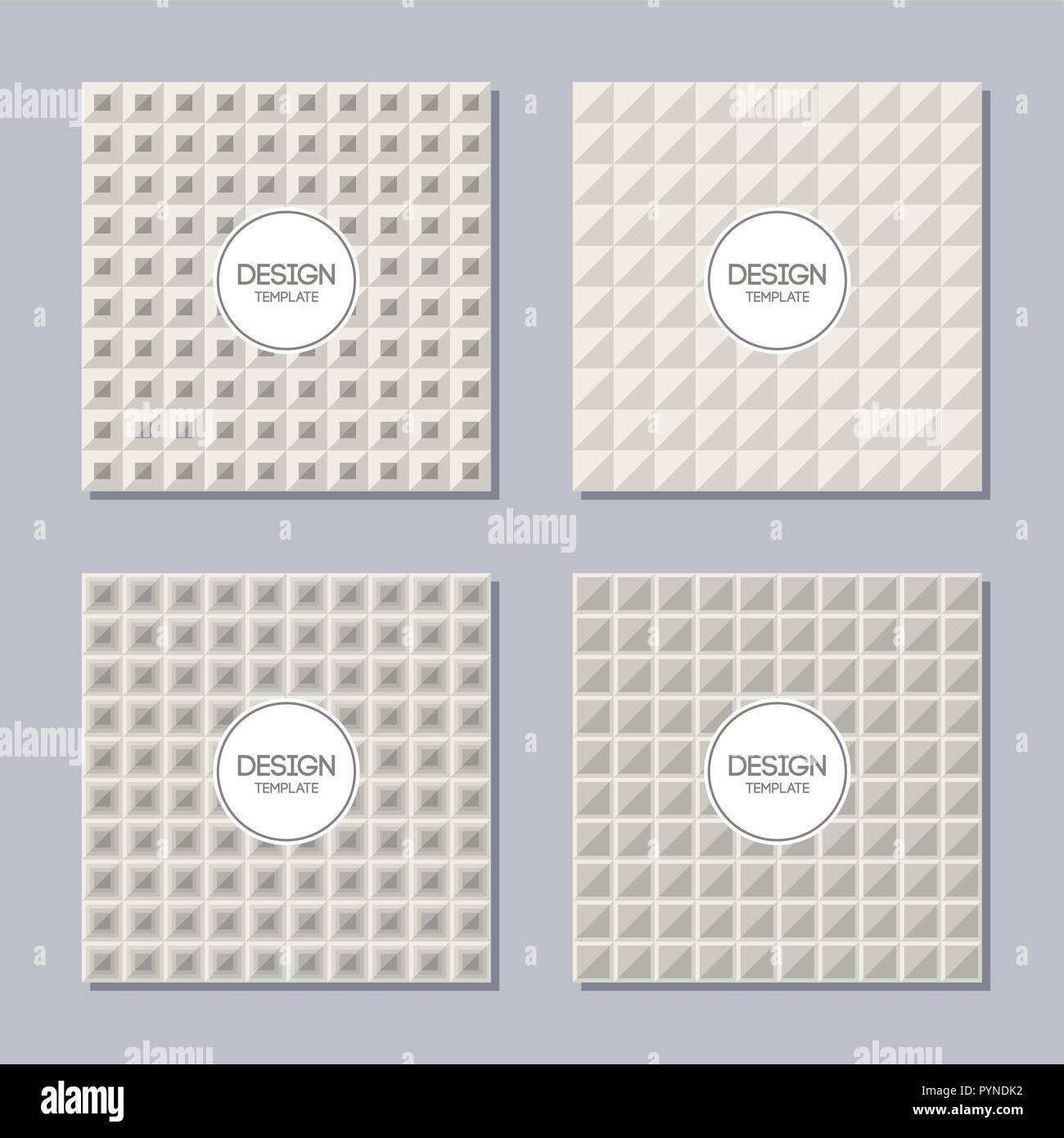 Set of 4 creative covers with abstract geometric pattern. Applicable ...