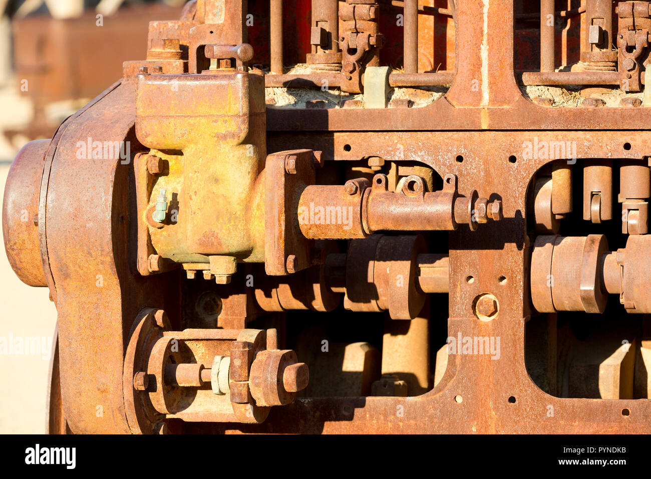 Old, abandoned, rusty metal machinery Stock Photo - Alamy