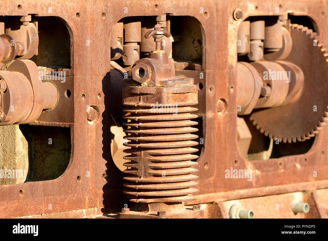 Old, abandoned, rusty metal machinery Stock Photo - Alamy