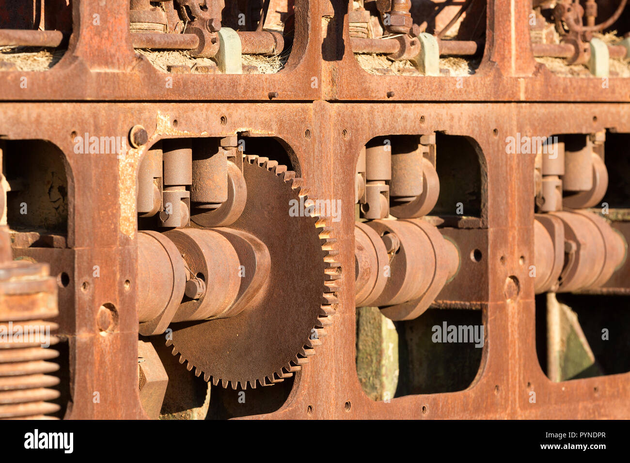 Old, abandoned, rusty metal machinery Stock Photo - Alamy