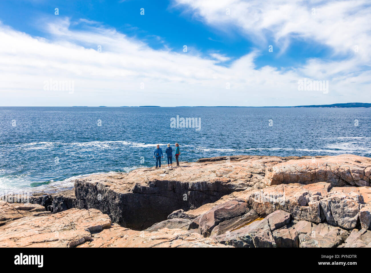 Schoodic Peninsula on the Atlantic Ocean in Acadia National Park on the ...