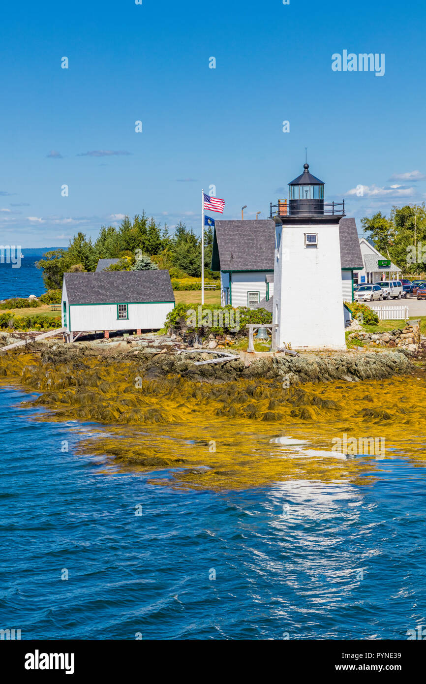 Grindle Point Light on Islesboro Island in Penobscot Bay in Maine in ...