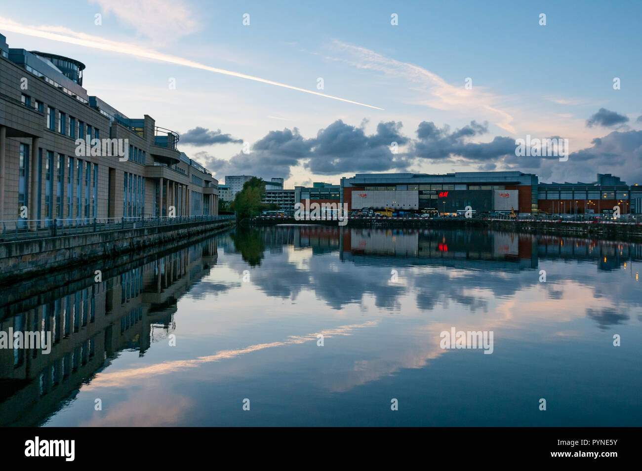 Victoria Quay, Scottish Government building and Ocean Terminal at ...