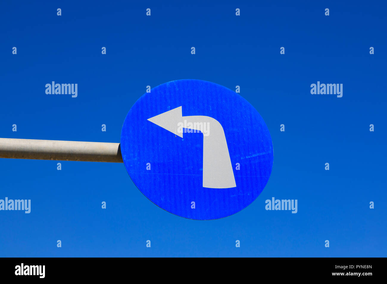 Left turn only sign hi-res stock photography and images - Alamy