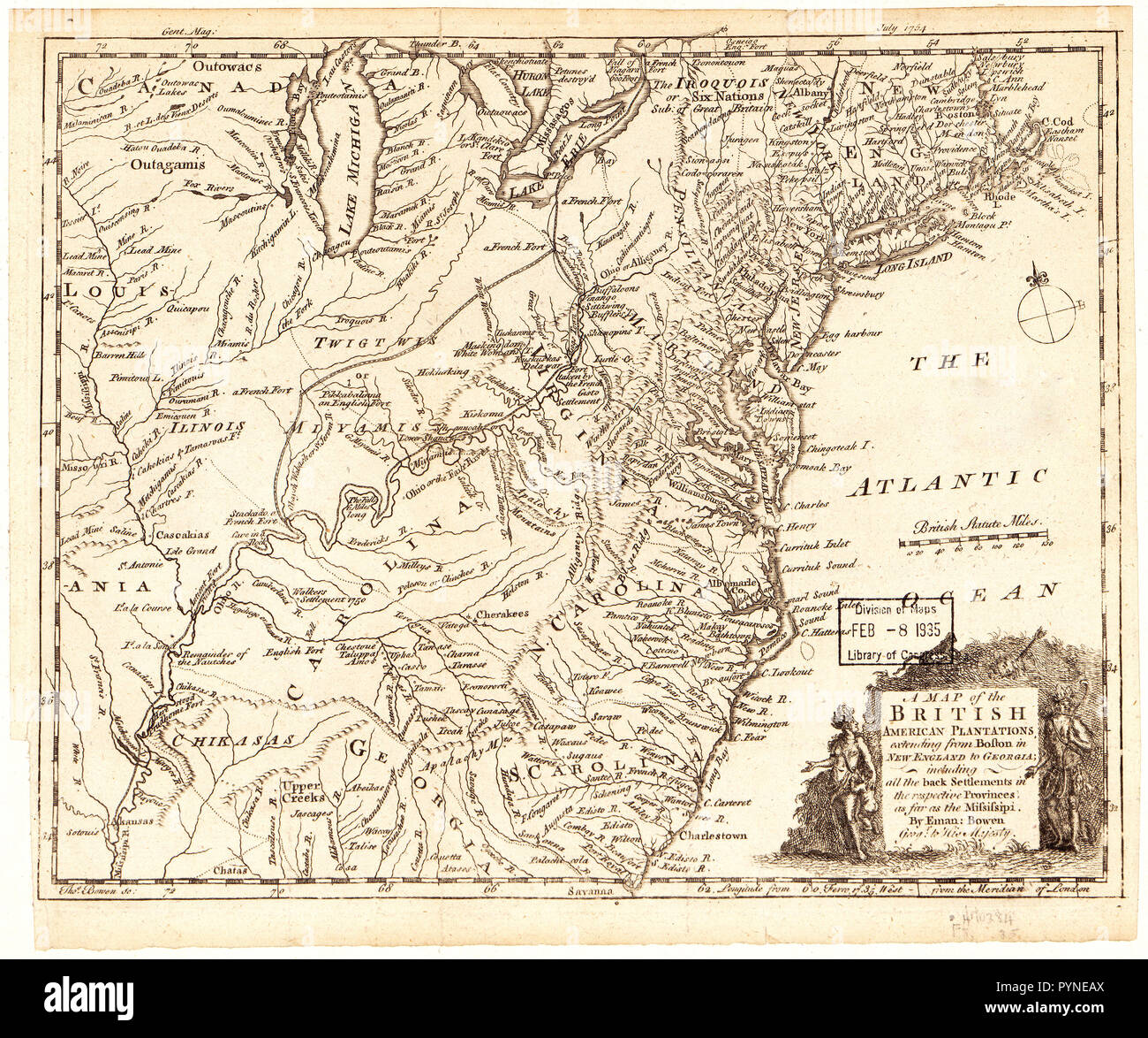 Map north america 1700s hi-res stock photography and images - Alamy