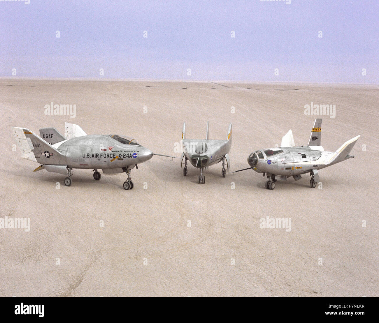 The wingless, lifting body aircraft sitting on Rogers Dry Lake at what ...