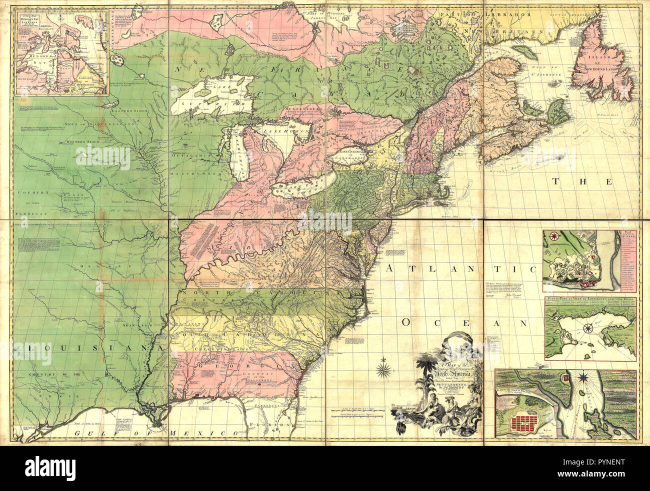 Map north america 1700s hi-res stock photography and images - Alamy