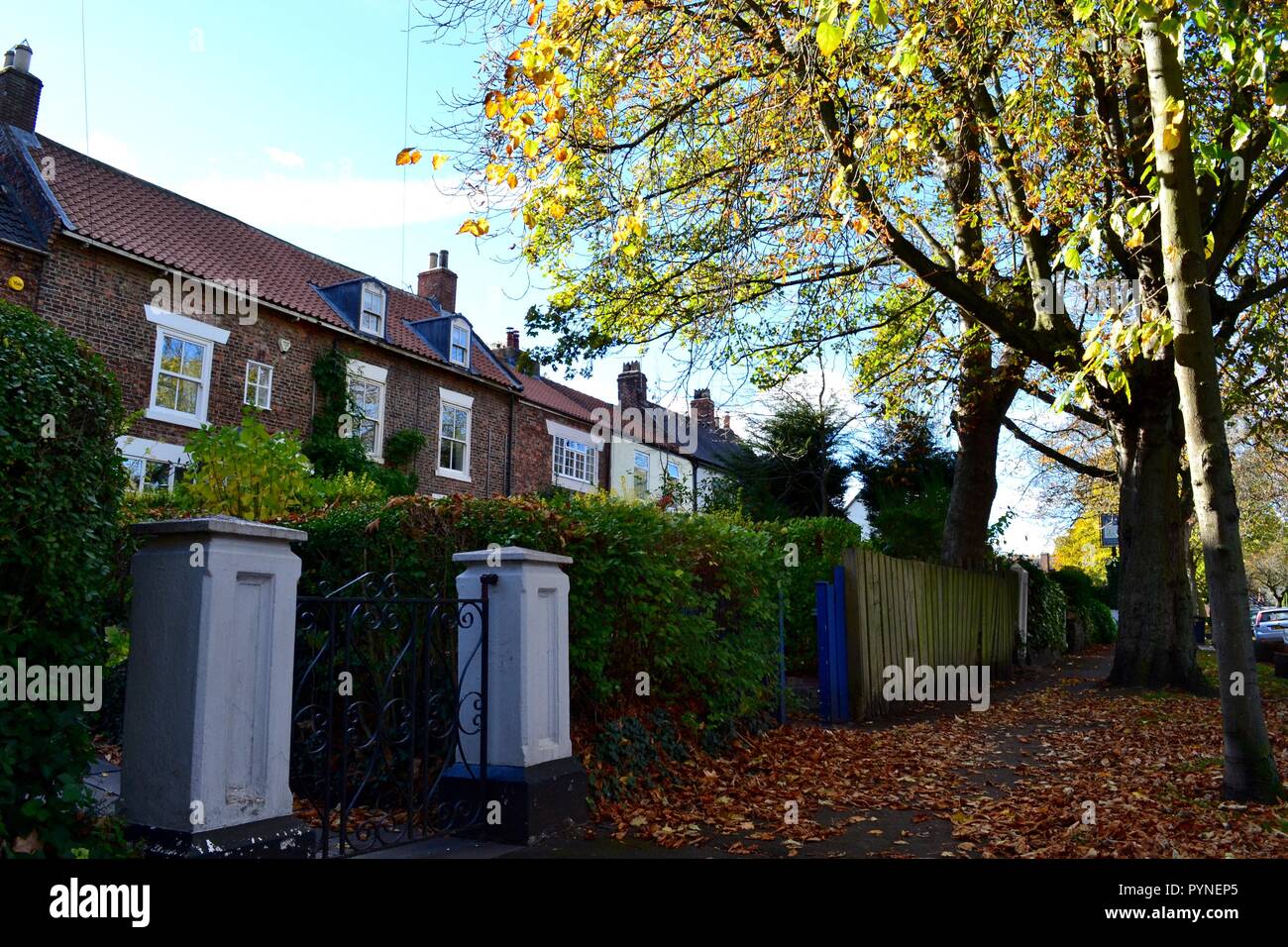 Colourful image of Hartburn Village and its' traditional old British ...
