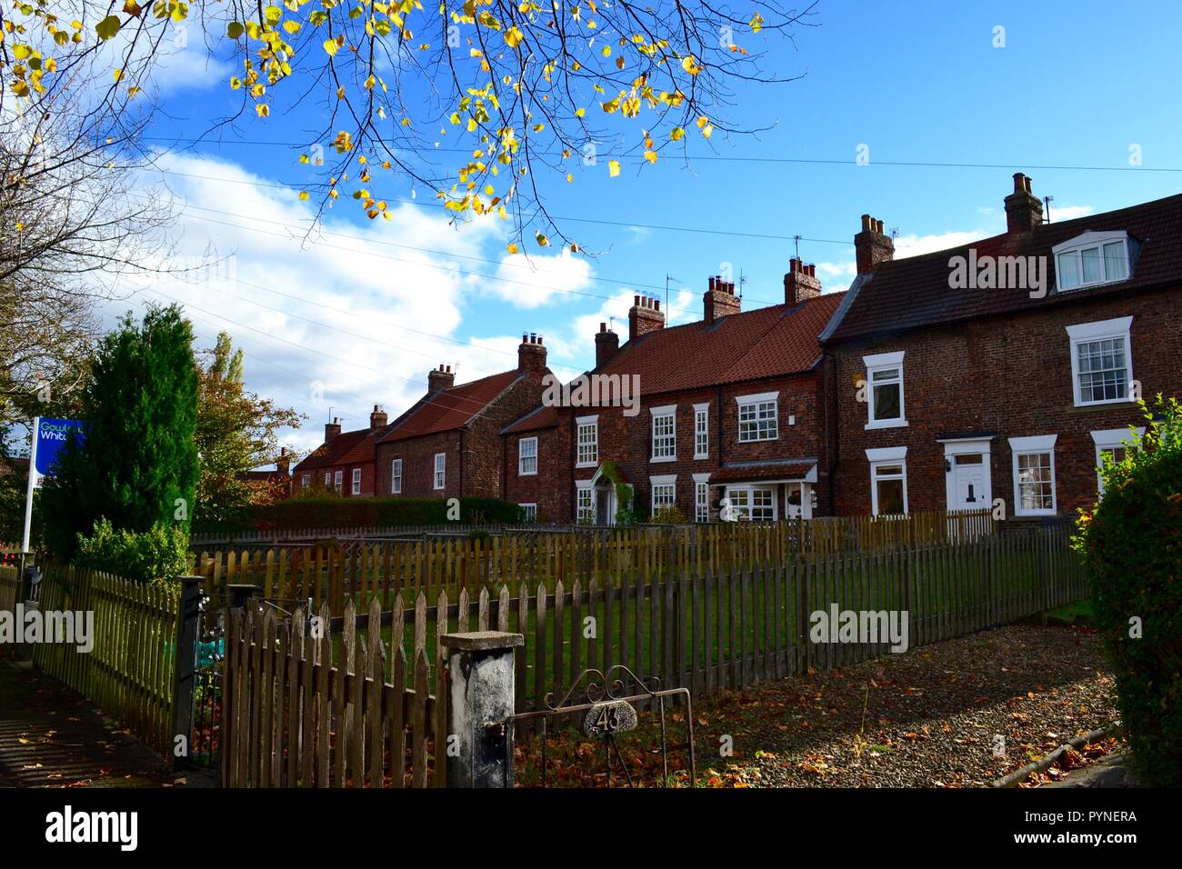 Colourful image of Hartburn Village and its' traditional old British ...