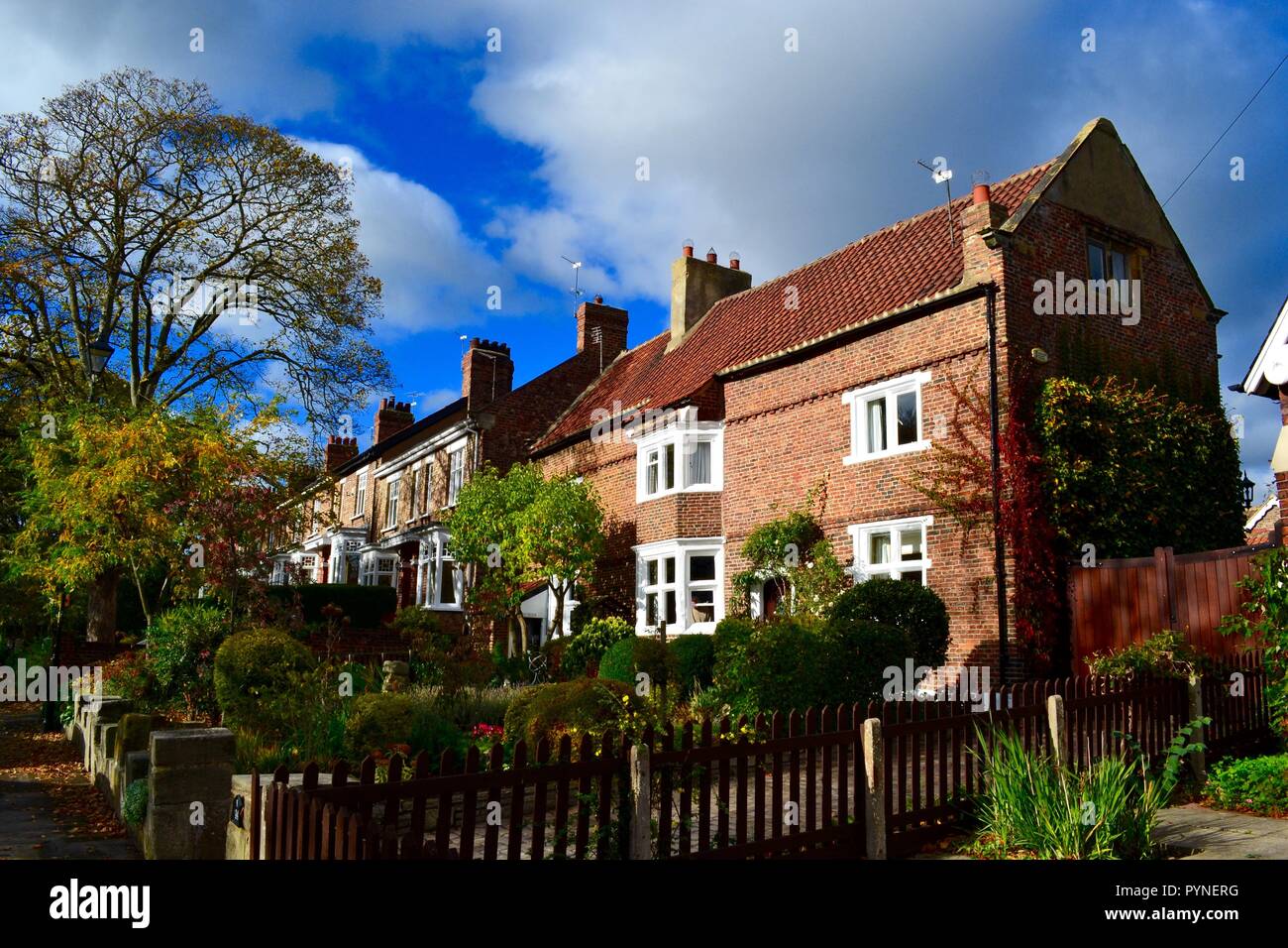 Colourful image of Hartburn Village and its' traditional old British ...