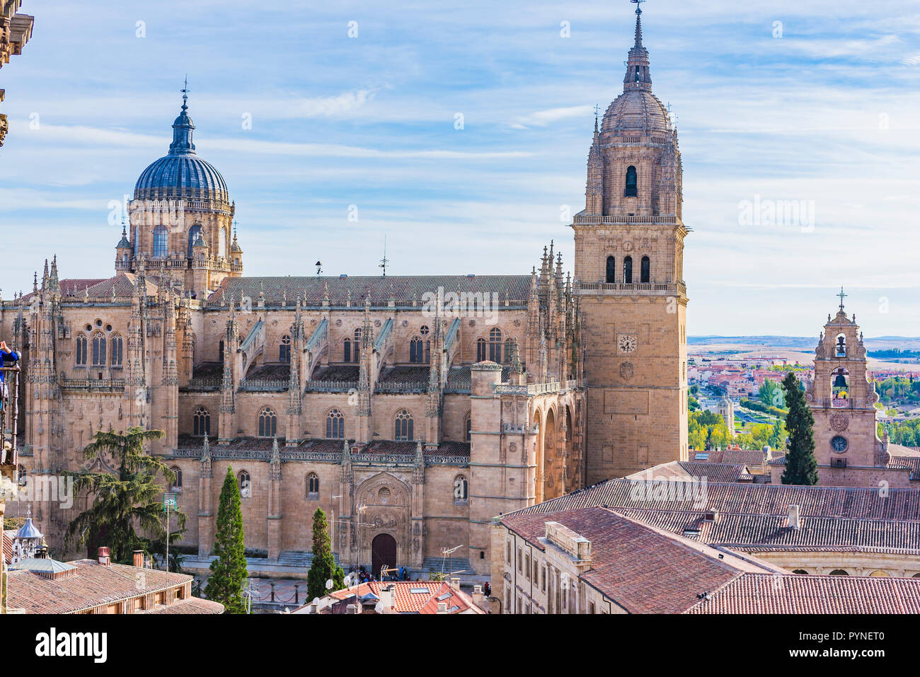 Views of Salamanca from the Clerecia towers, highlighting facade of the ...