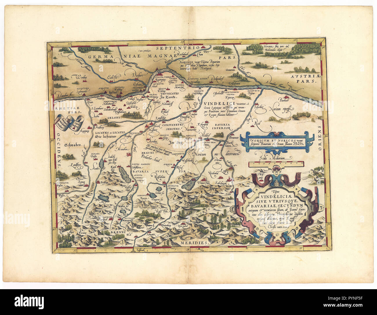 Abraham Ortelius - First World Atlas ca. 1570 - Bavaria Stock Photo - Alamy