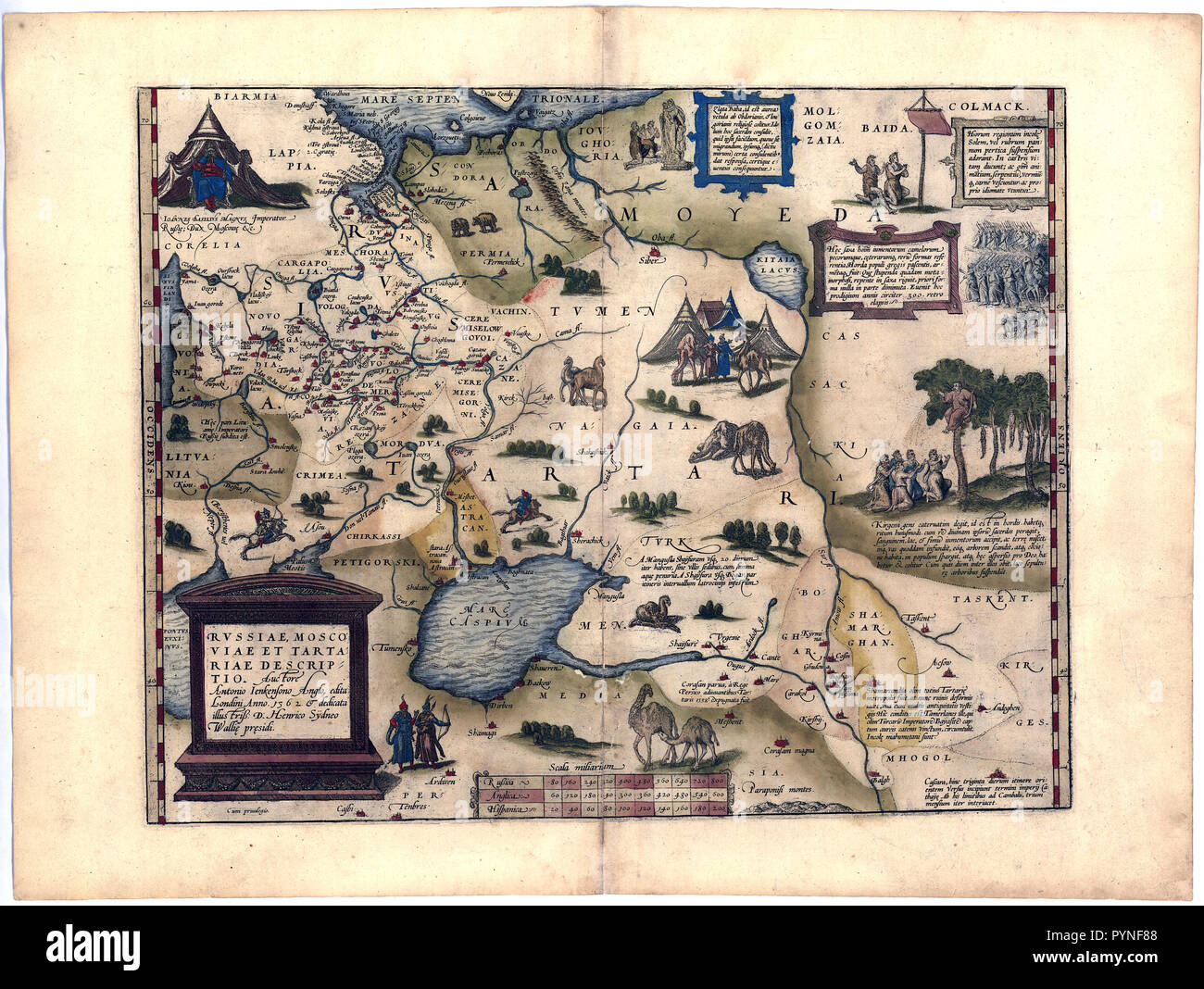 Abraham Ortelius - First World Atlas ca. 1570 - Rvssia aut potius magni ...