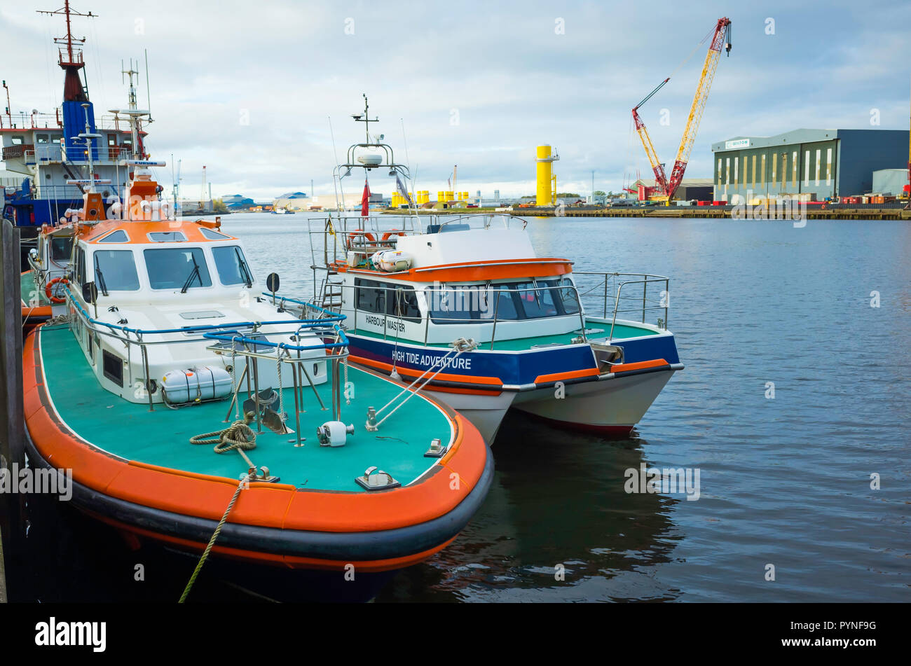 Pilot boat Coatham, and Harbour Master's boat High Tide Adventure ...