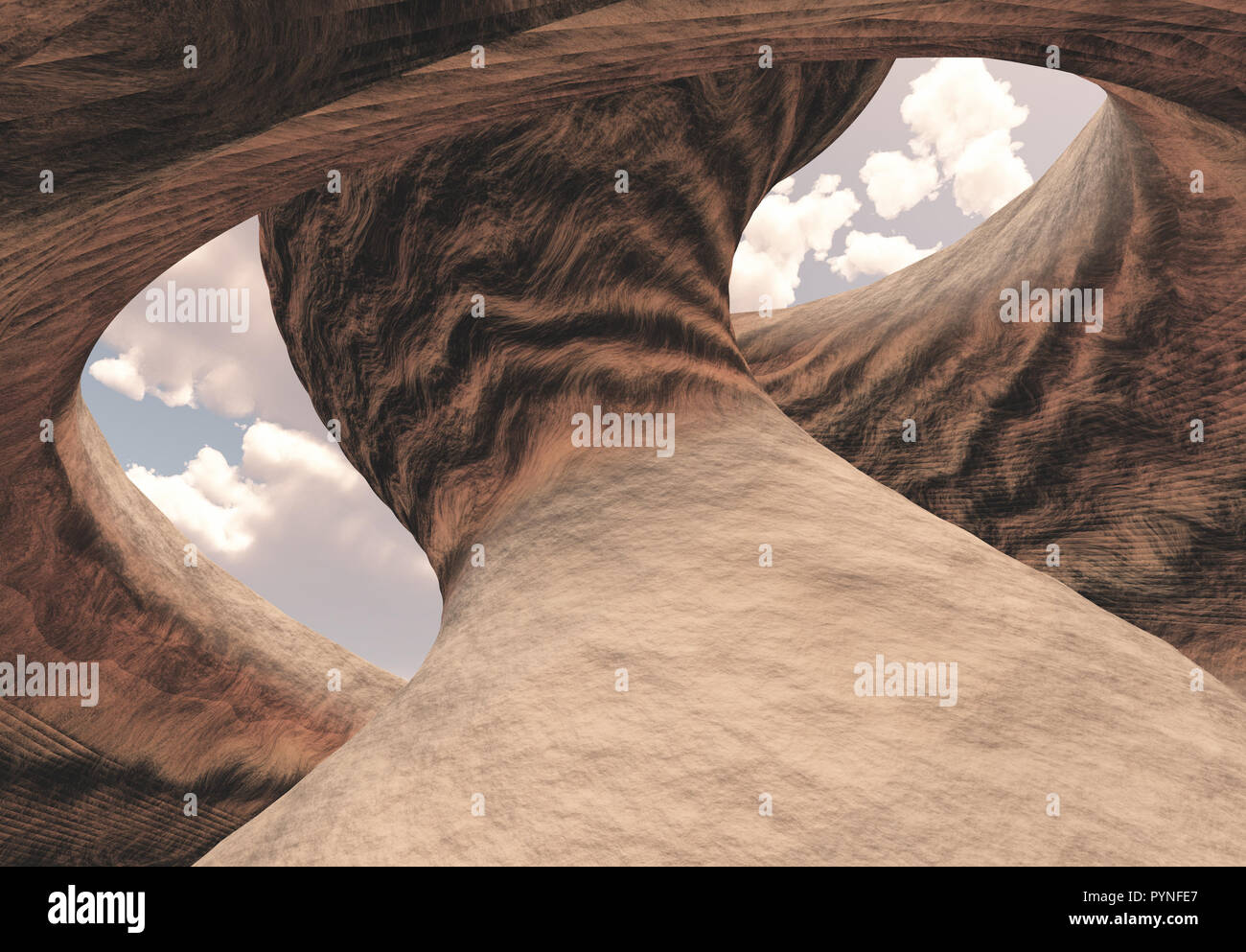 Carved Canyon Cavern of Stone Stock Photo - Alamy