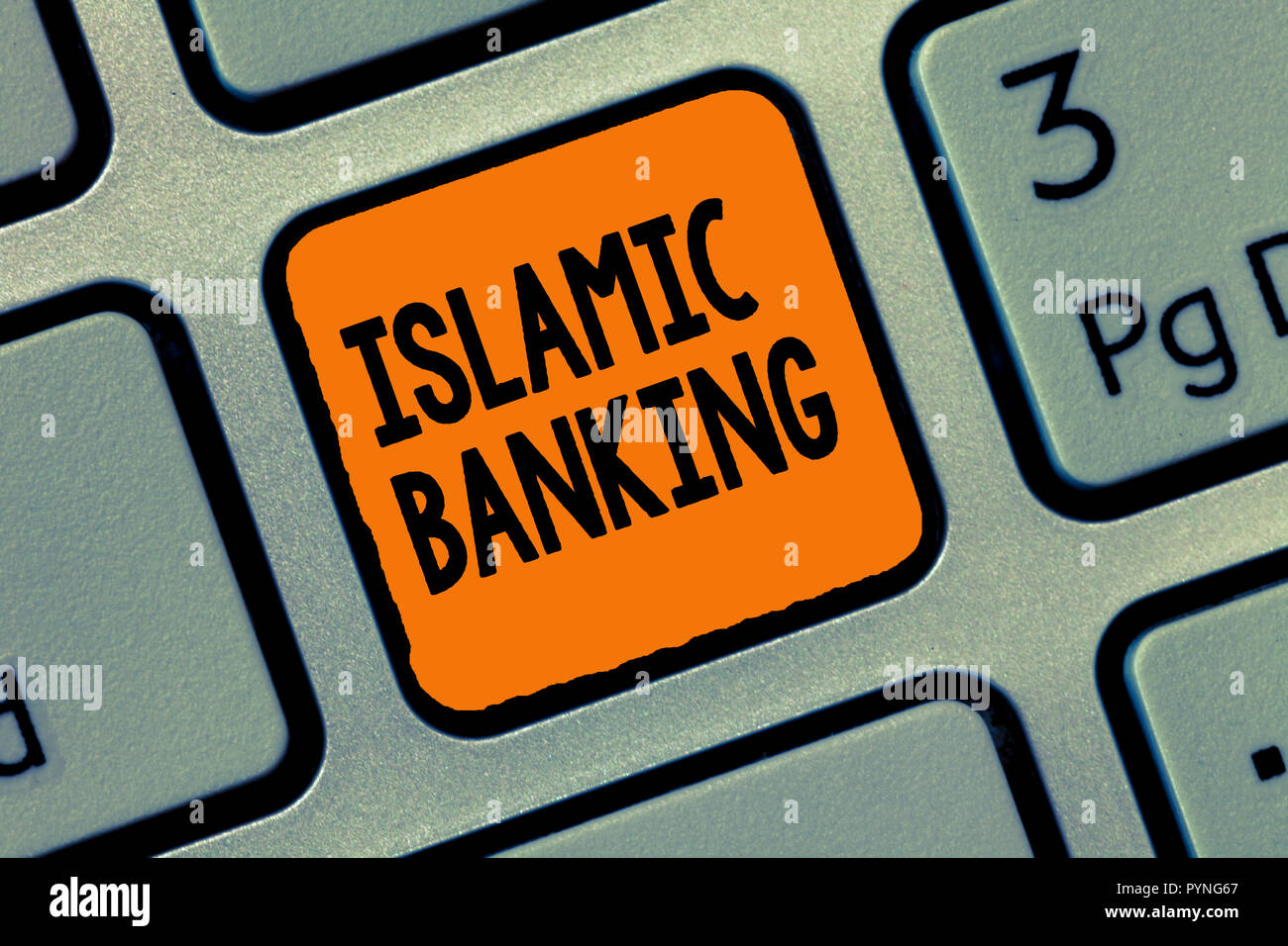 Handwriting text writing Islamic Banking. Concept meaning Banking ...