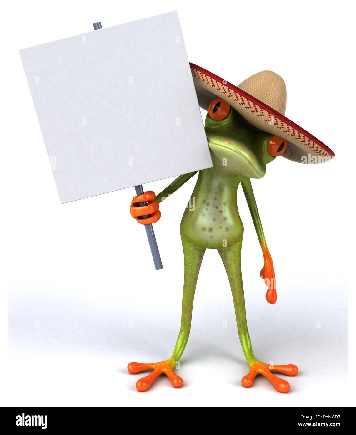 Fun frog - 3D Illustration Stock Photo - Alamy