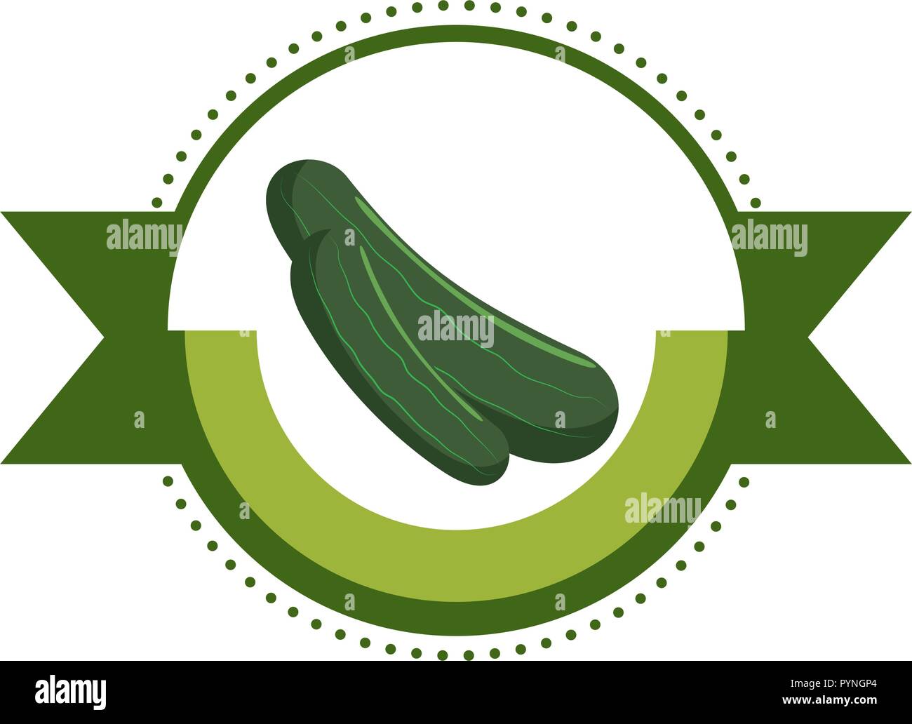 fresh cucumbers vegetarian food frame vector illustration design Stock ...