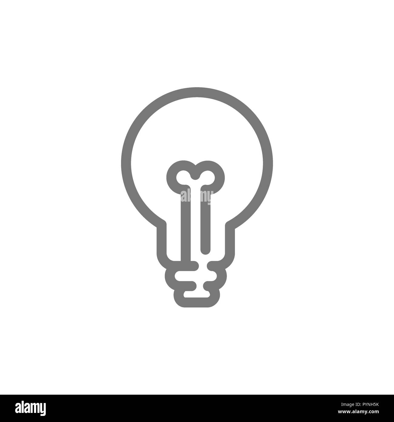 Simple light bulb line icon. Symbol and sign illustration design ...