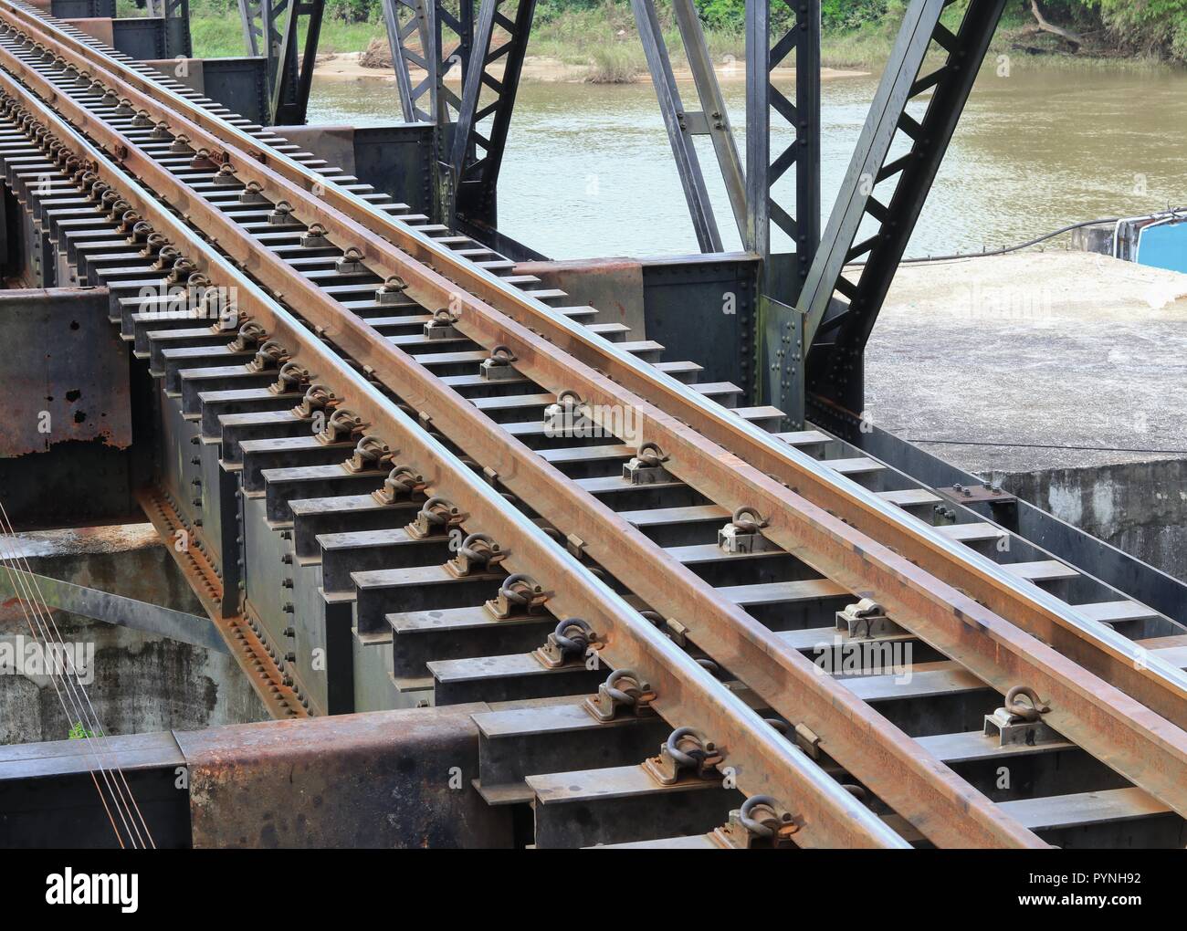 Suspension Bridge Over Train High Resolution Stock Photography and ...