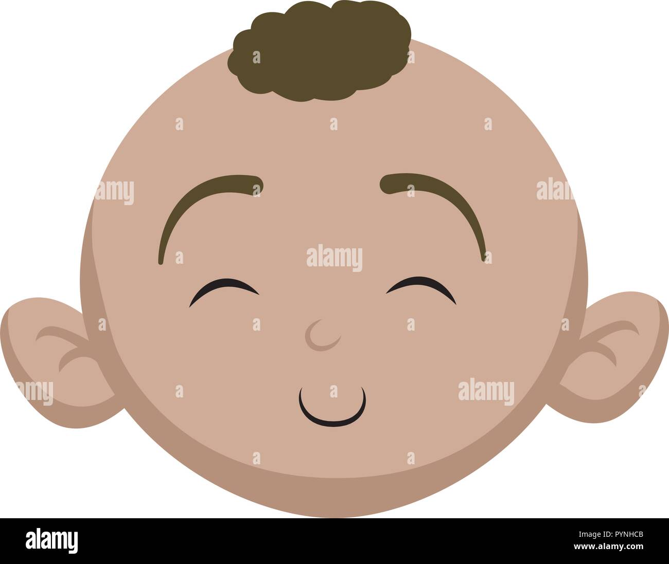 cute little head baby character vector illustration design Stock Vector ...