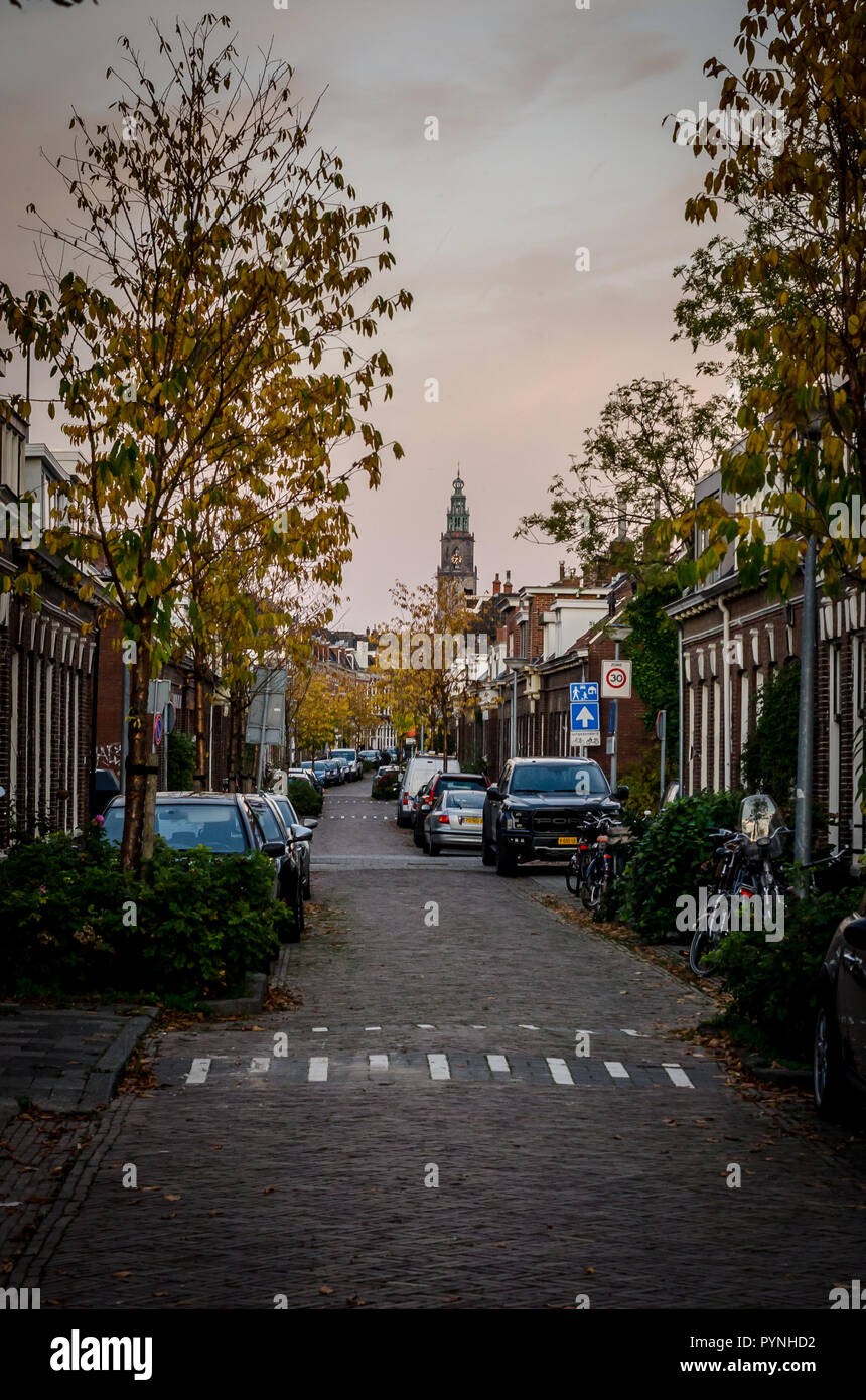Street in Groningen Stock Photo - Alamy