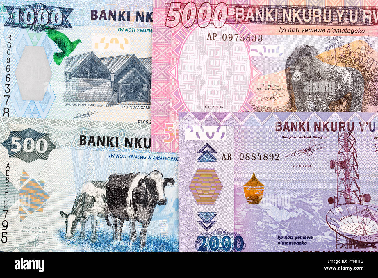 Rwandan money a business background Stock Photo - Alamy