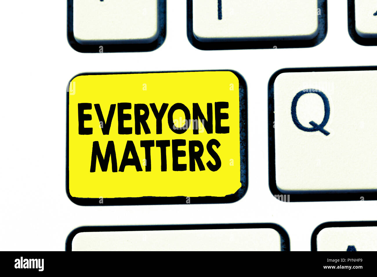 Text sign showing Everyone Matters. Conceptual photo all the people ...