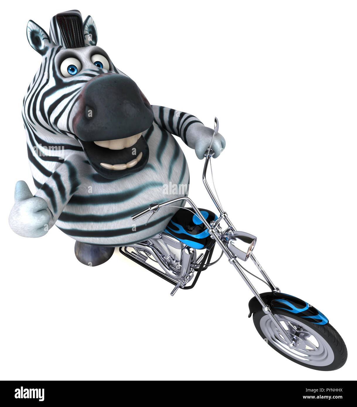 Fun zebra - 3D Illustration Stock Photo - Alamy