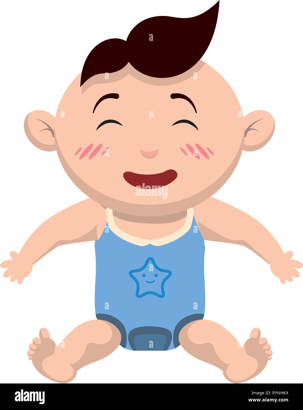 cute little baby character vector illustration design Stock Vector ...