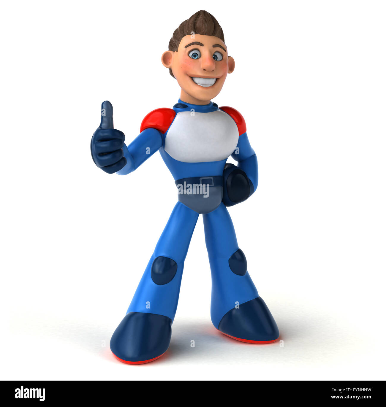 Fun modern superhero - 3D Illustration Stock Photo - Alamy