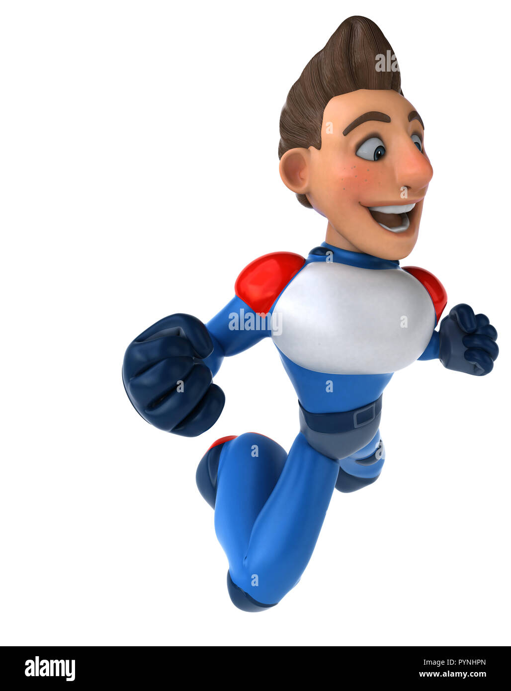 Fun modern superhero - 3D Illustration Stock Photo - Alamy