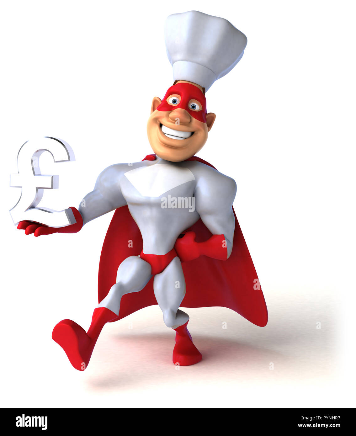 Fun superhero - 3D Illustration Stock Photo - Alamy