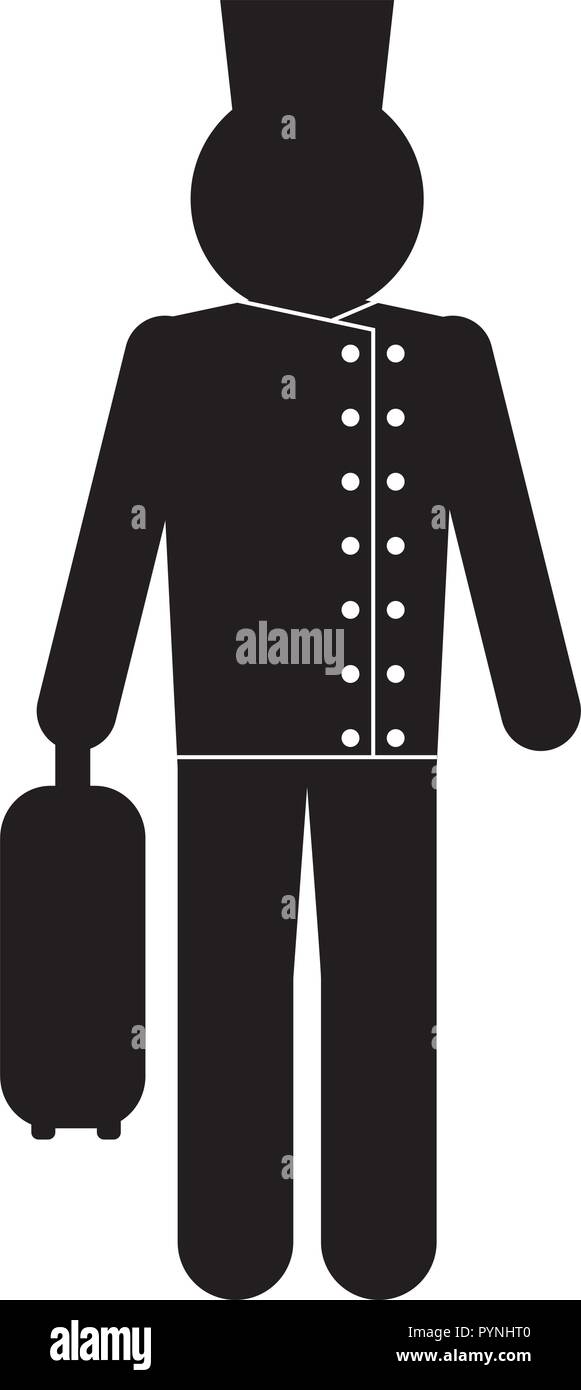 bellman silhouette avatar character vector illustration design Stock ...
