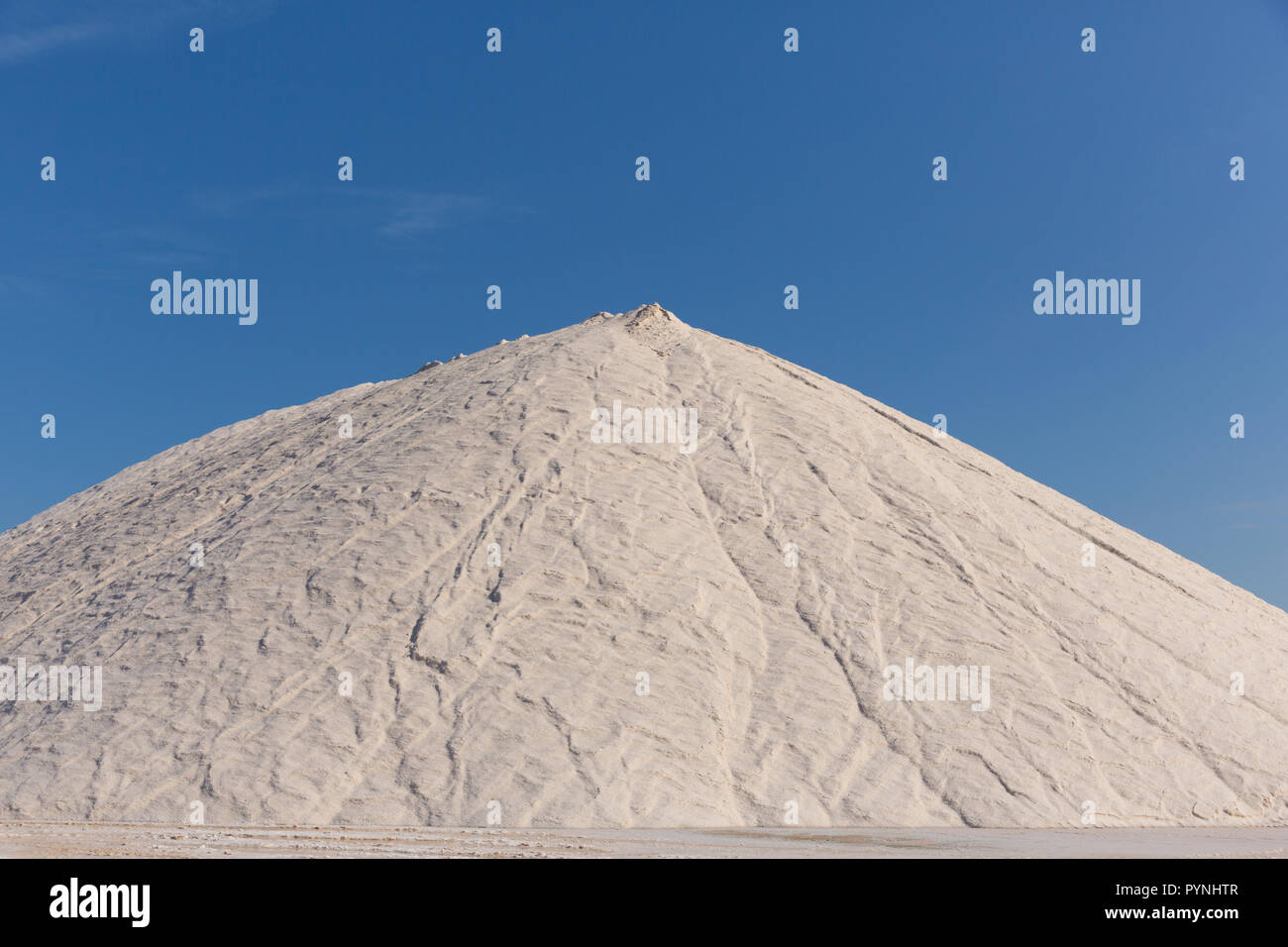 Too much salt on your food, store of processed salt ready to be bagged ...