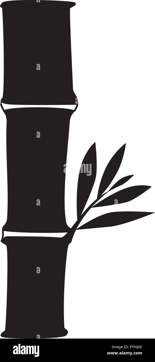 bamboo branch with leafs vector illustration design Stock Vector Image ...